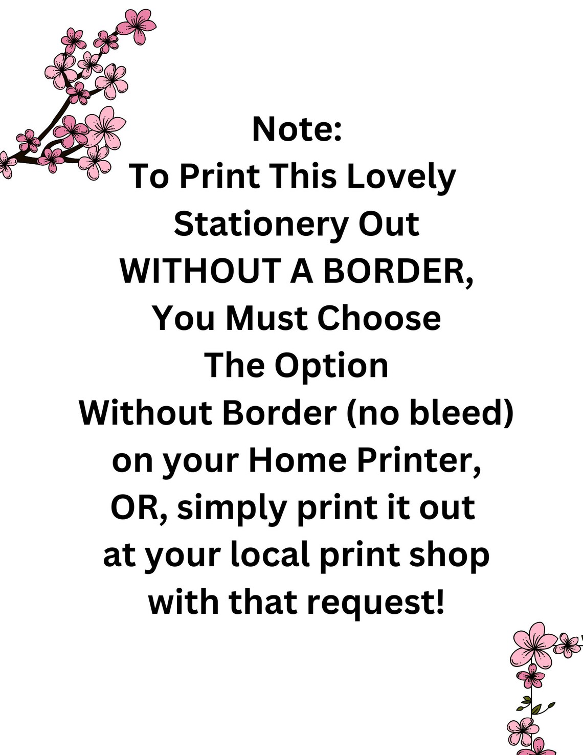 Printable Notesprintable Stationery 8.5x11 1187/digital - Etsy
