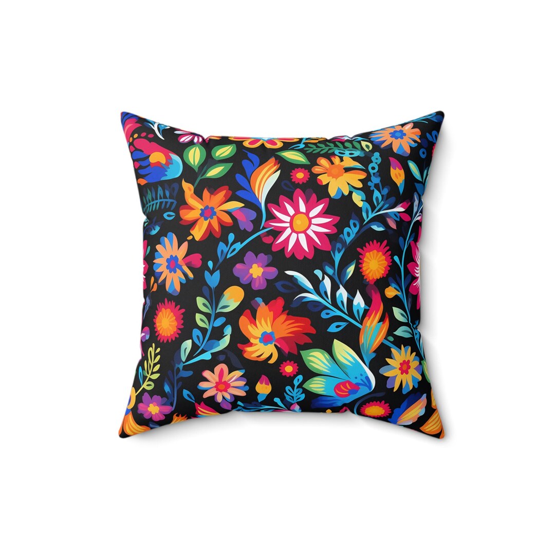 Mexican Pillow, Mexican Floral Pillow,mexican Aesthetic Pillow, Mexican ...