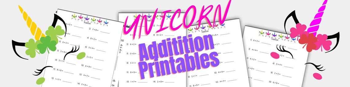 Printable Addition Worksheets Numbers 1-10preschool-1st Grade - Etsy
