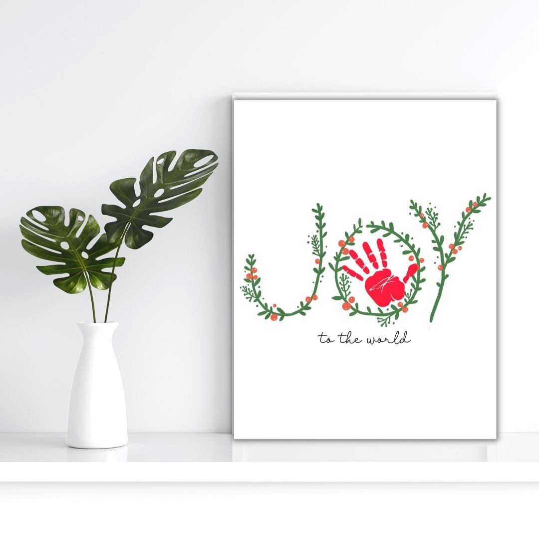 Joy Christmas Handprint Art Craftbaby Kids Toddler Hands - Etsy