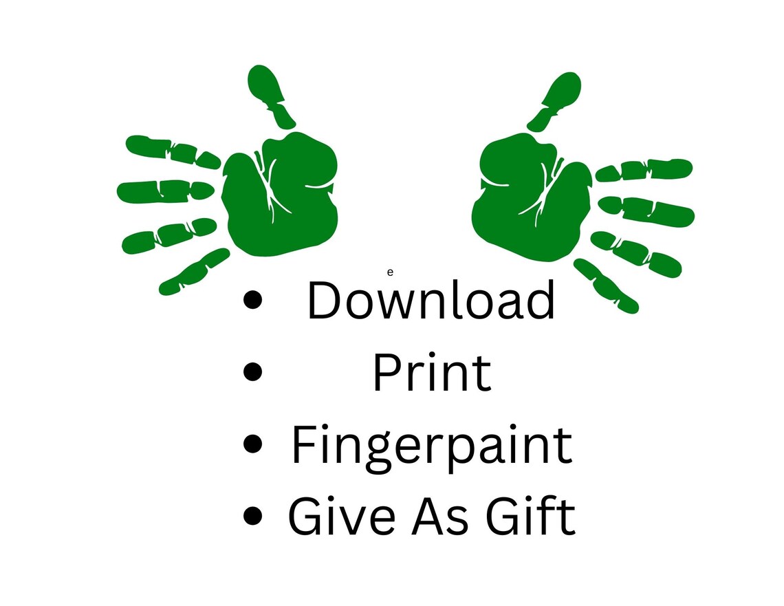 Christmas Tree, Handprint Art, Printable Christmas Signs Personalized ...