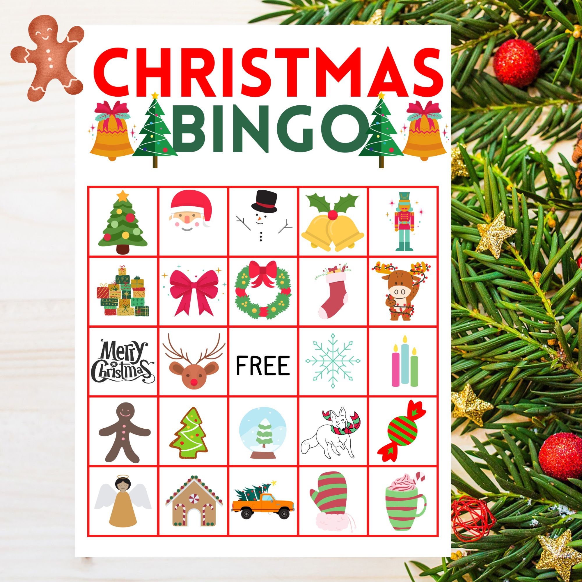Christmas Bingo, Unique Bingo Cards, Kids Christmas Activity, Christmas ...