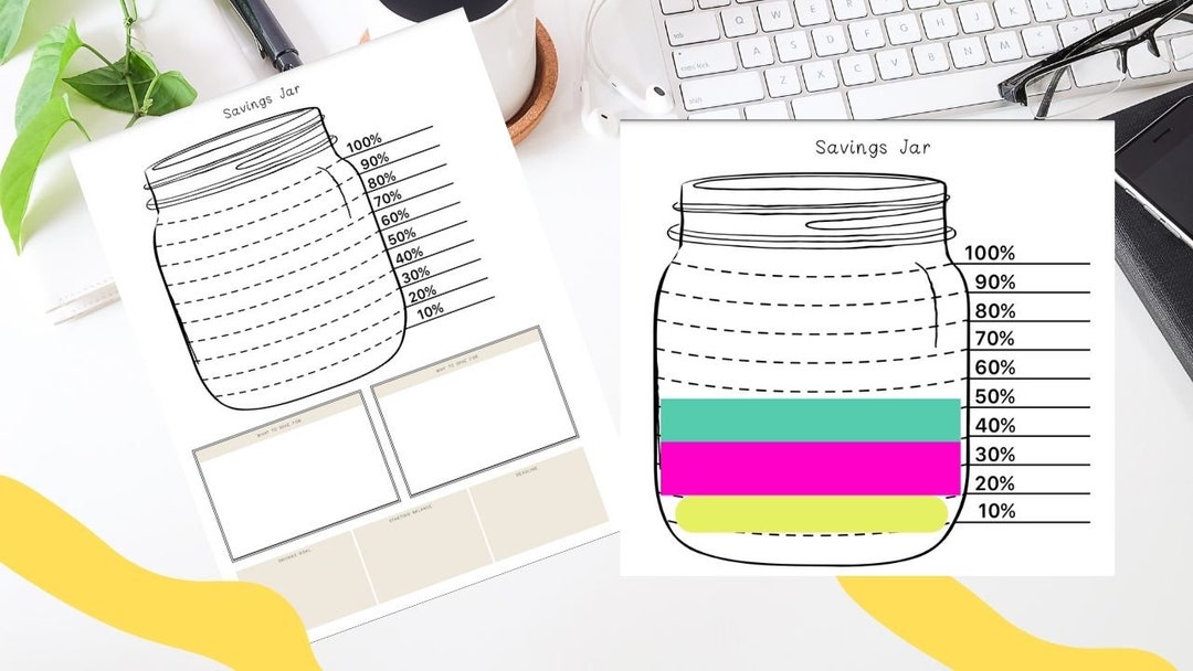 Savings Trackerjar Savings Trackergoal Trackersavings - Etsy