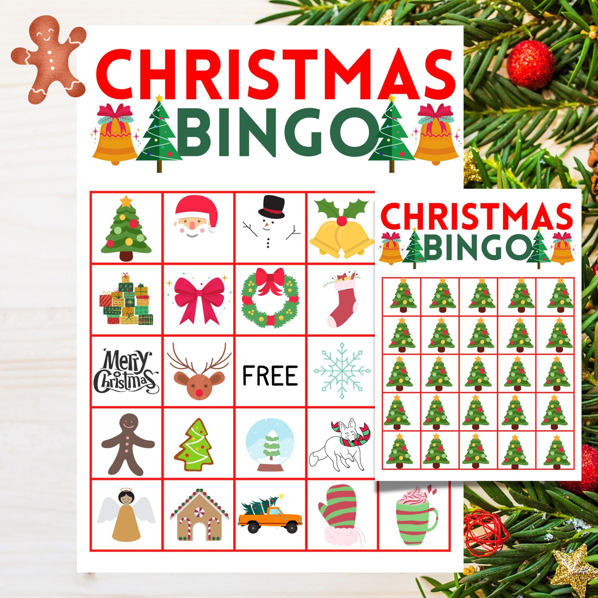 Christmas Bingo, Unique Bingo Cards, Kids Christmas Activity, Christmas ...
