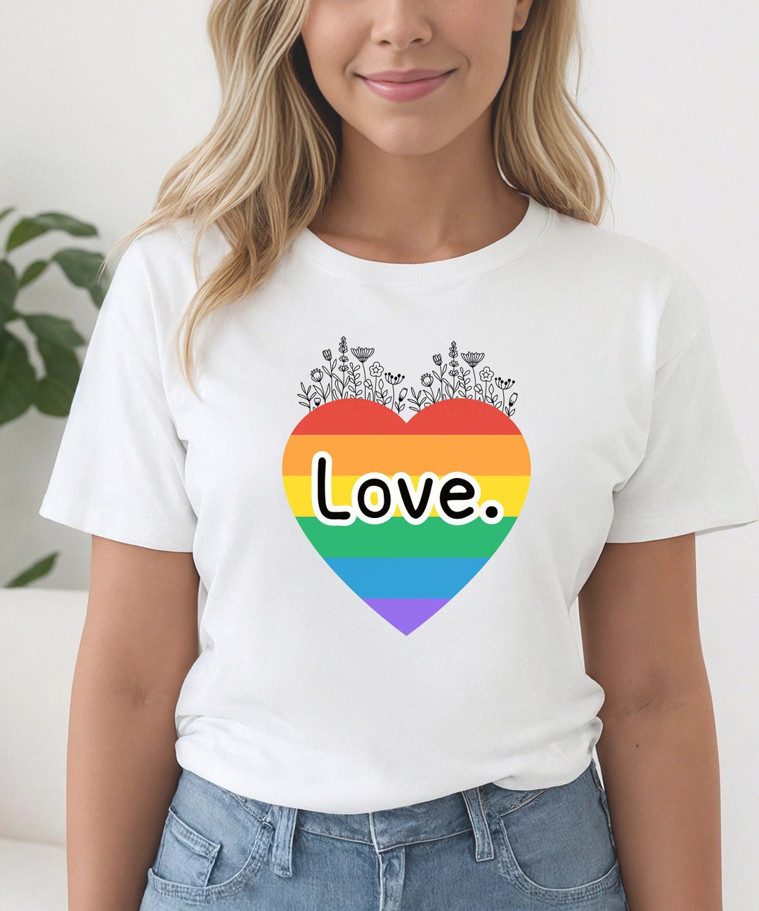 Love Shirt, Heart Tee, Pride Month Clothing, Equality, Gay Apparel ...