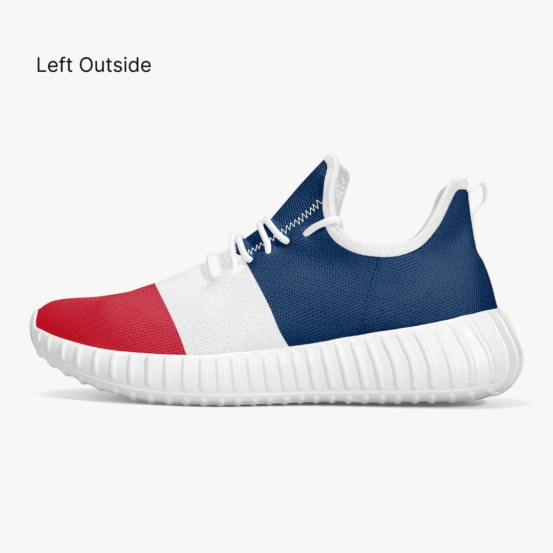 France Knit Sneakers Custom Les Bleus Kicks Personalized French Flag ...