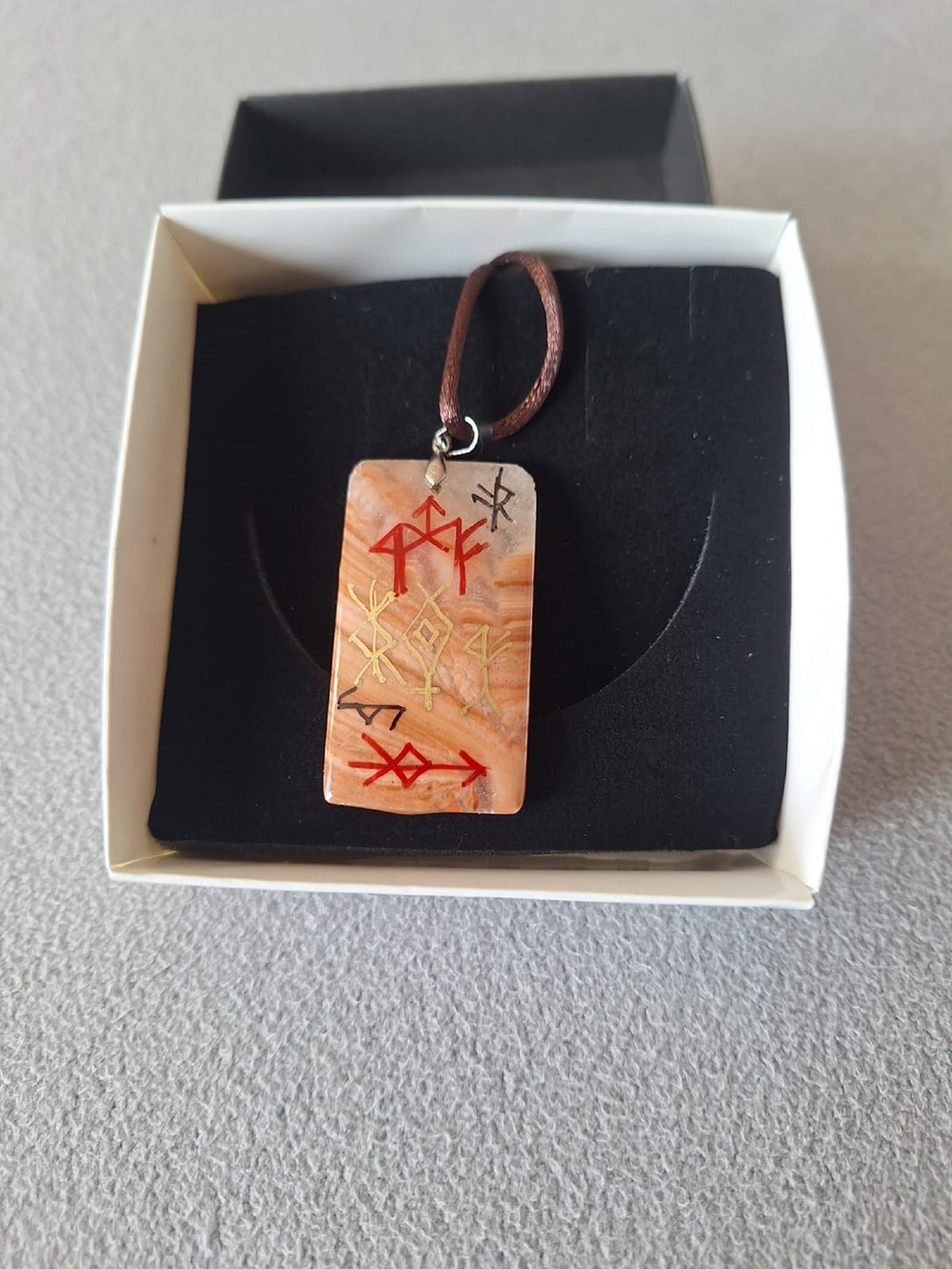 Jasper Necklace, Rune Symbols for New Beginnings, Healing Necklace With ...