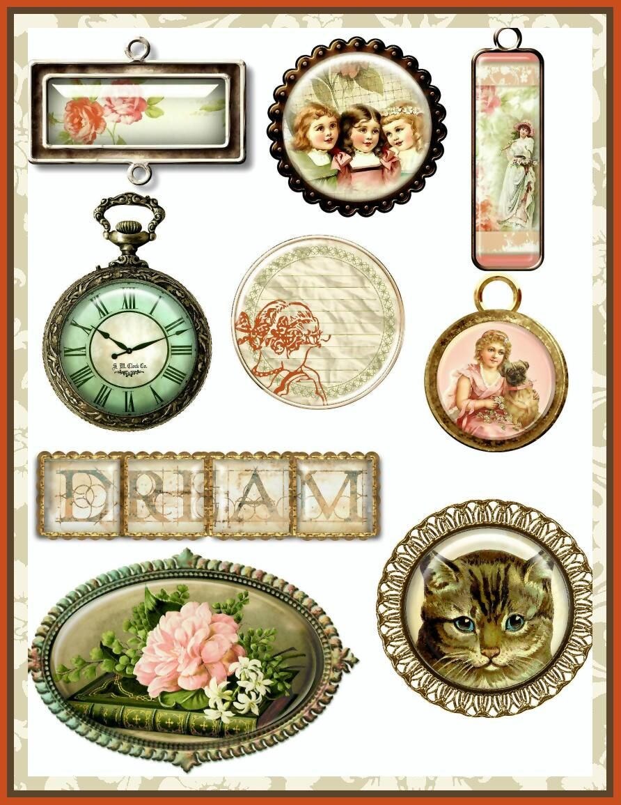 Scrapbooking ATTIC TREASURES Mini Journal Book Kit with 30 Background ...