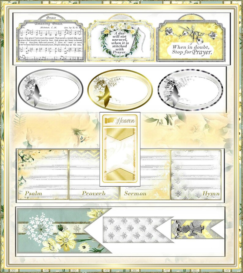 AMAZING GRACE Bible/ Prayer Journal Mini Book Kit Digital - Etsy