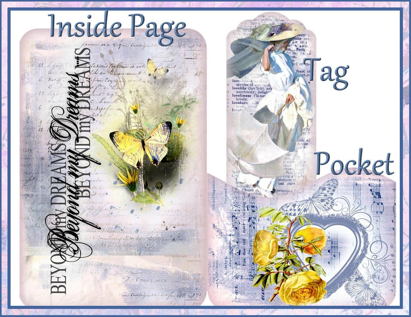 Butterfly Secrets Pockets and Tags Art/junk Journal Digital Printable ...