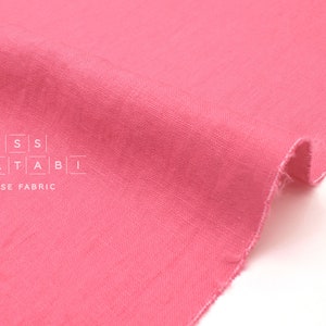 Japanese Fabric 100% Washed Linen - Pink 101 - 50cm - Etsy