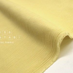 Japanese Fabric Takashima Chijimi Crepe Yellow 50cm - Etsy