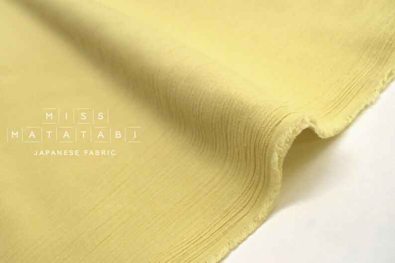 Japanese Fabric Takashima Chijimi Crepe Yellow 50cm - Etsy