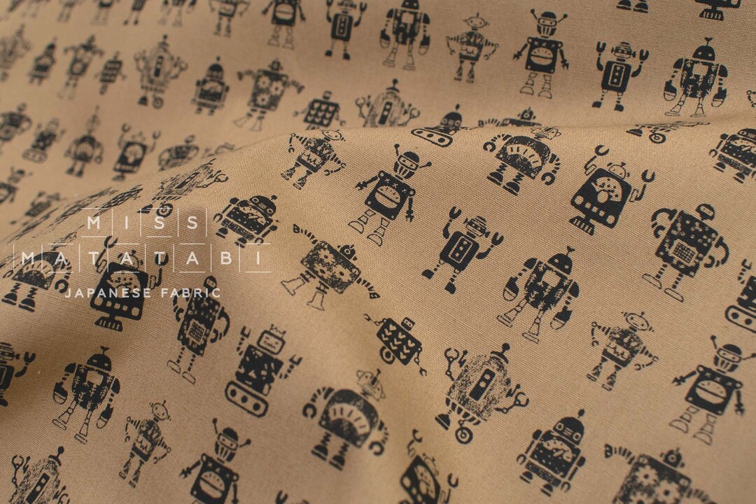 Japanese Fabric Robots - B - 50cm - Etsy