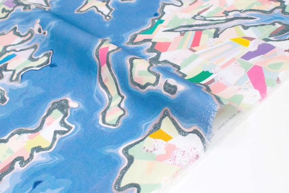Japanese Fabric Maps B 50cm - Etsy