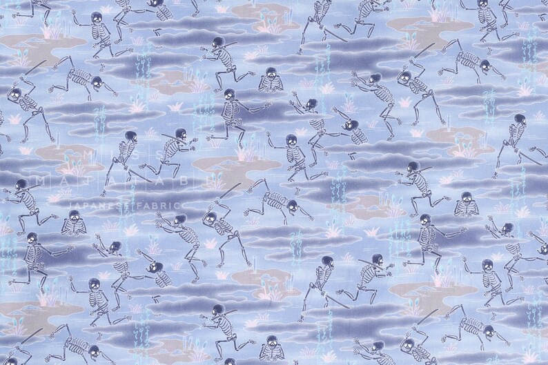 Japanese Fabric Skeletons in the Mist - 50cm - Etsy