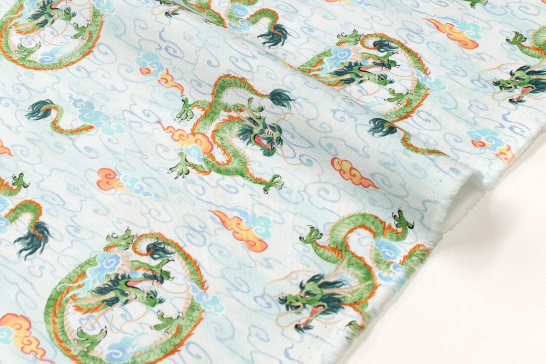 Japanese Fabric Ryu Dragon - 50cm - Etsy