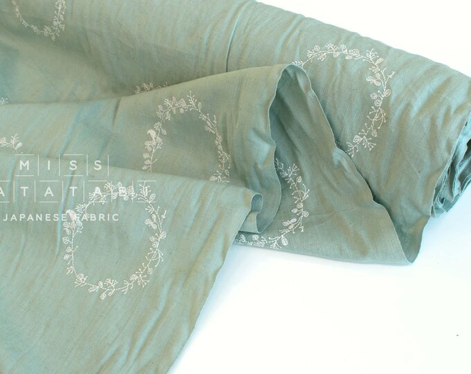 Japanese Fabric Embroidered Linen Blend - B2 - 50cm - Etsy