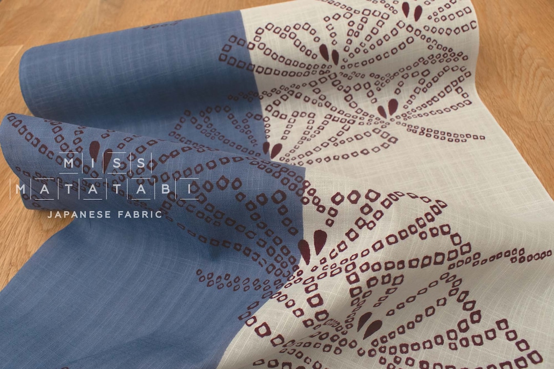 Shokunin Collection Hand-printed Chusen Japanese Yukata Fabric - Matsu ...