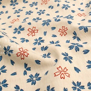 Shokunin Collection Hand-printed Japanese Fabric Sakura Cherry Blossoms ...