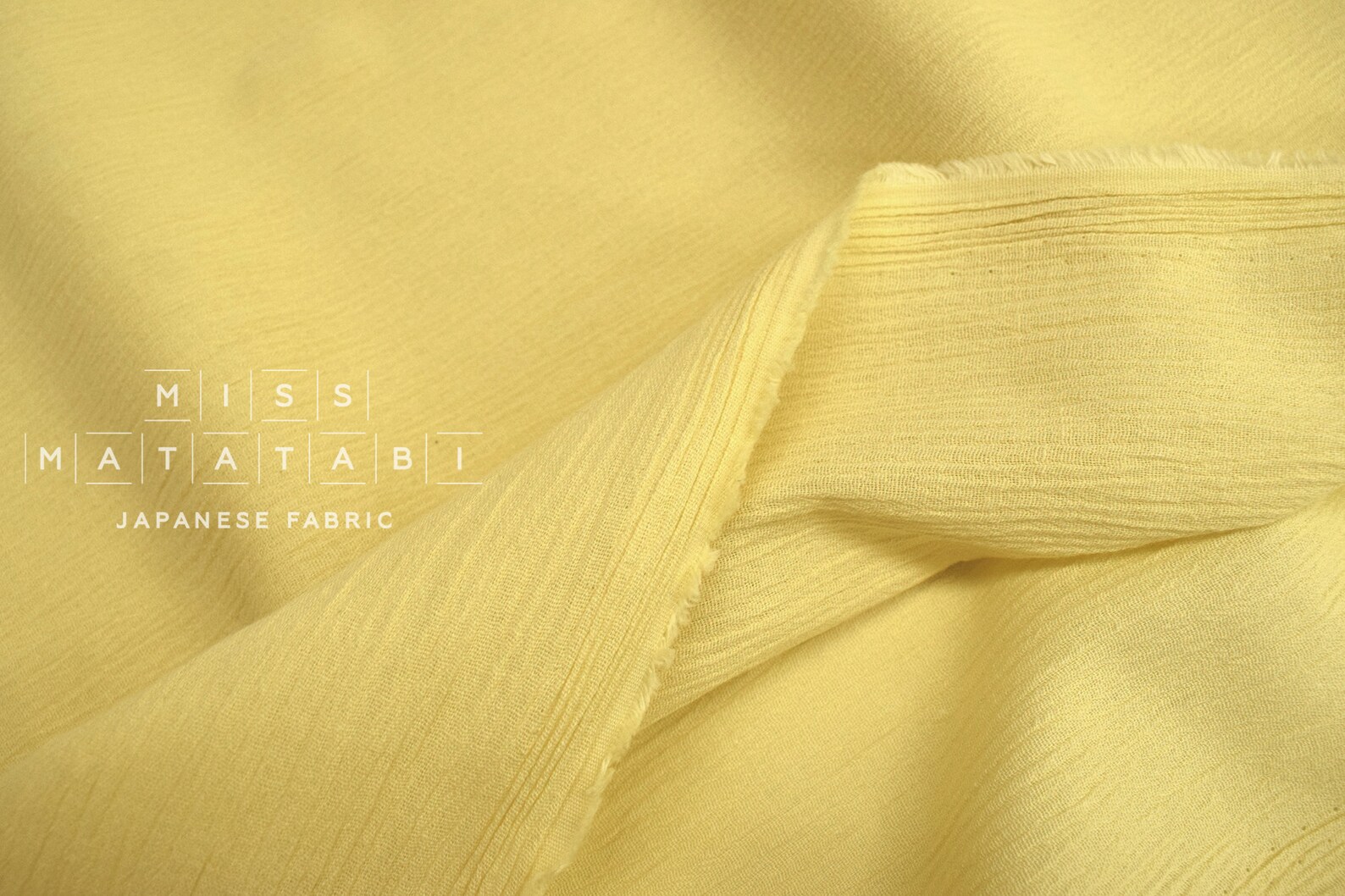 Japanese Fabric Takashima Chijimi Crepe Yellow 50cm - Etsy
