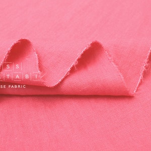 Japanese Fabric 100% Washed Linen - Pink 101 - 50cm - Etsy