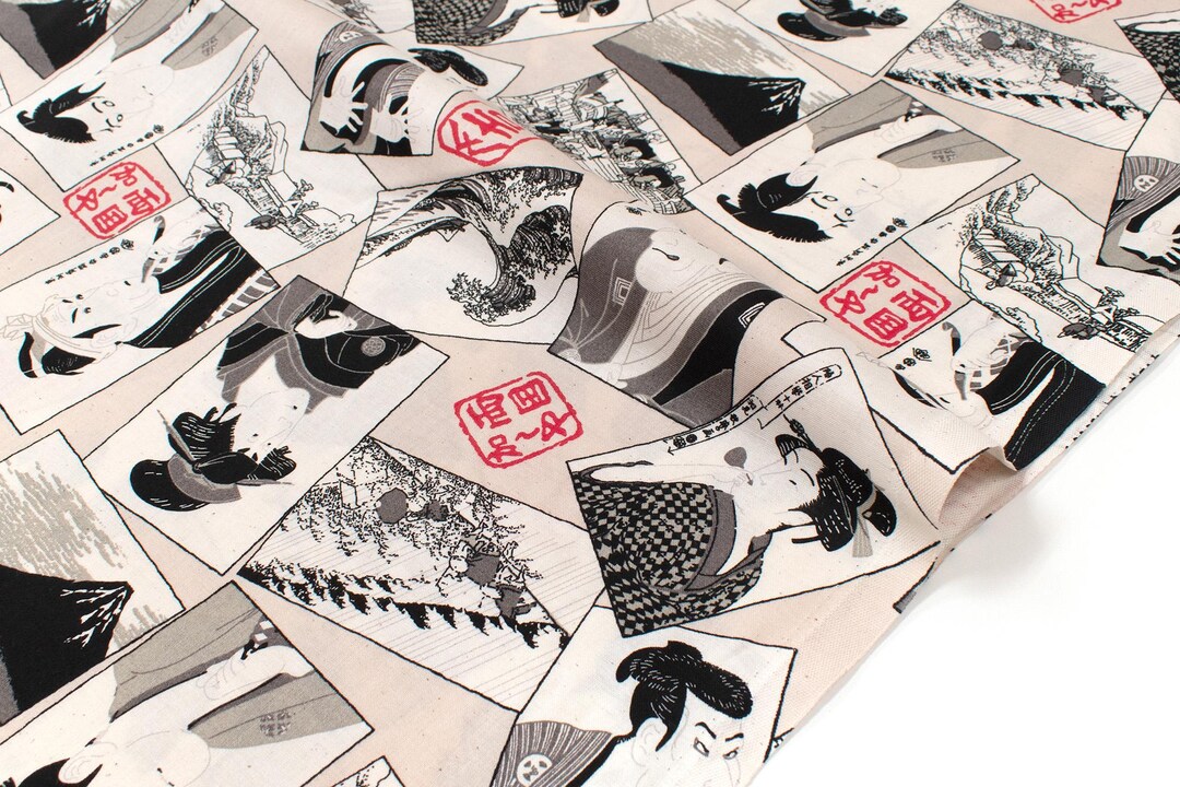 Japanese Fabric Kabuki - A - 50cm - Etsy