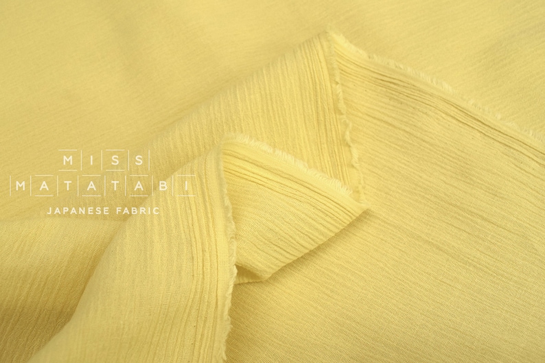 Japanese Fabric Takashima Chijimi Crepe Yellow 50cm - Etsy