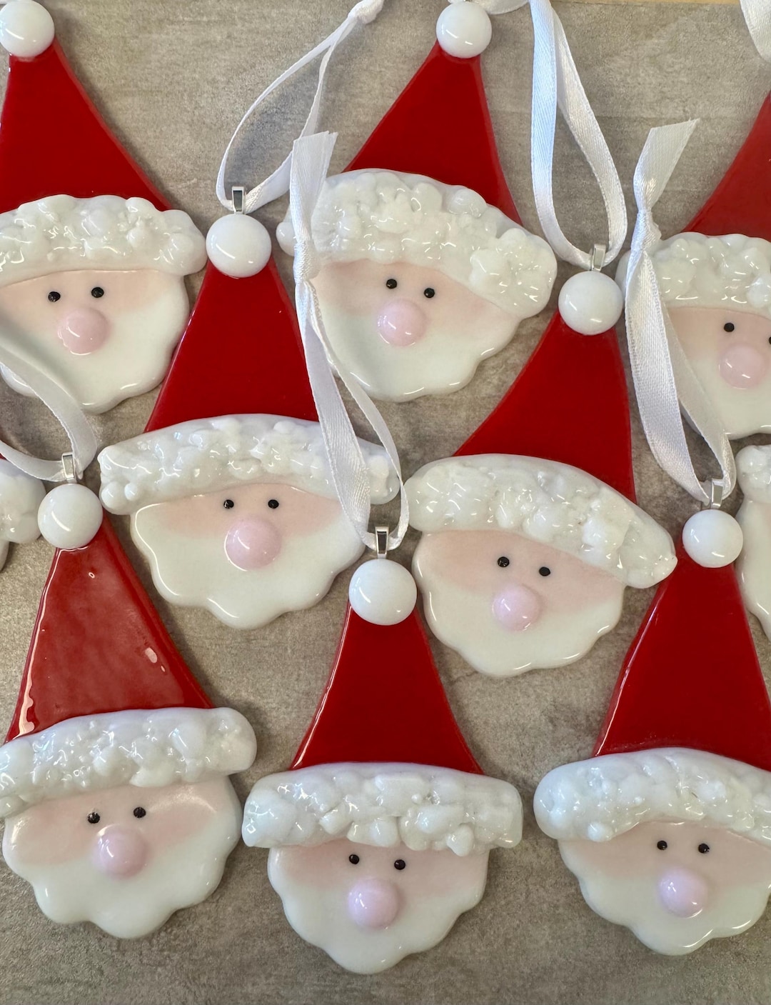 Fused Glass Santa Claus Ornament - Etsy