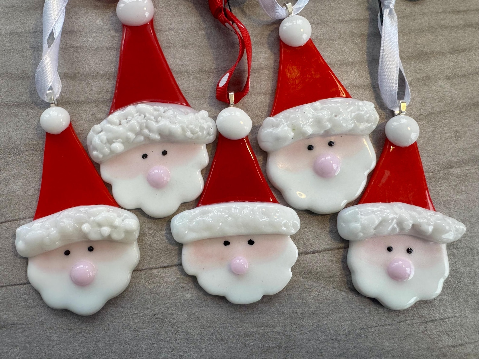 Fused Glass Santa Claus Ornament - Etsy