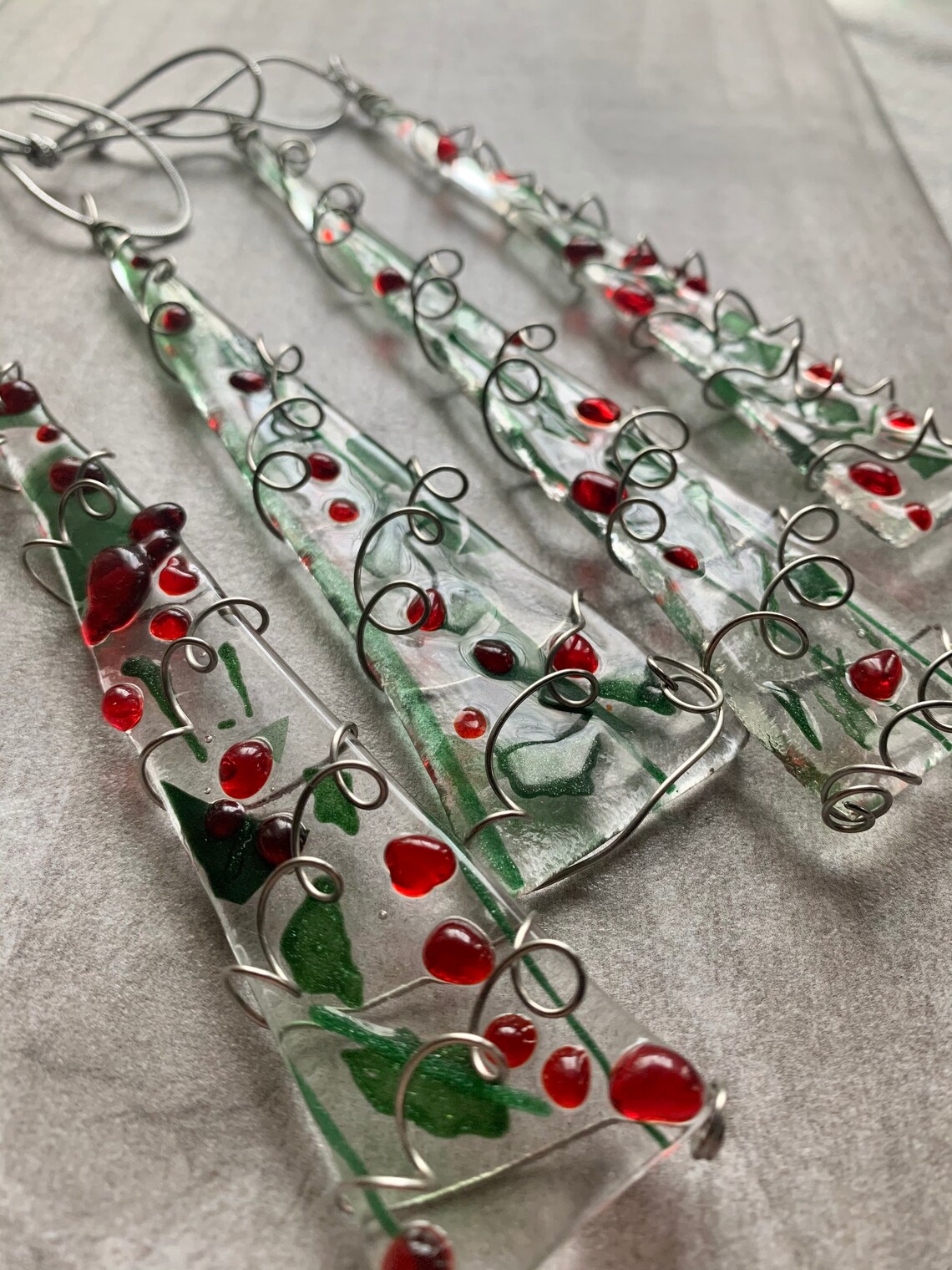 Elegant Modern Wire Wrapped Christmas Tree Ornament Spirals | Etsy