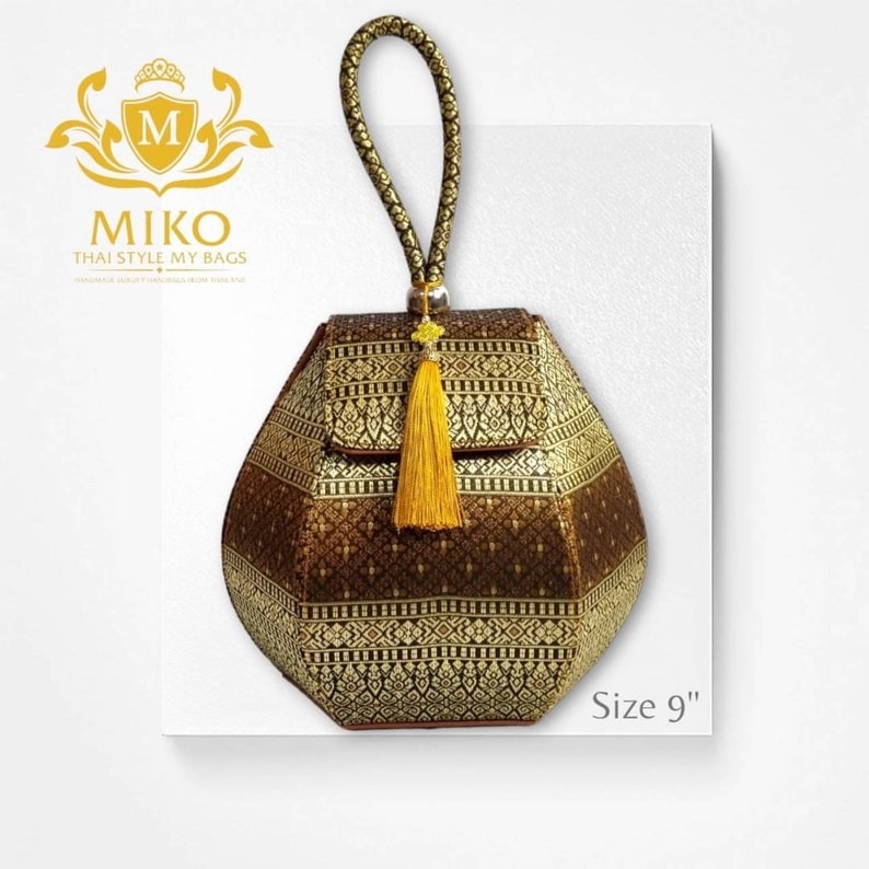 Thai Bag Made of Silk Handmade 100 % Women's Handbag for Traditional ...