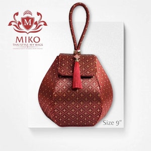 Thai Bag Made of Silk Handmade 100 % Women's Handbag for Traditional ...