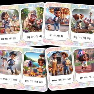 Phonics CVC Words Flashcards - Etsy