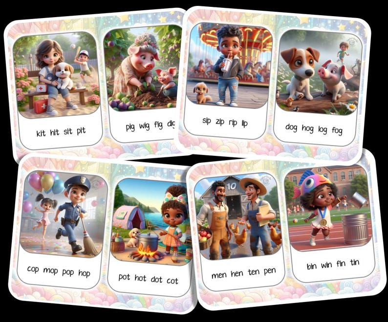 Phonics CVC Words Flashcards - Etsy