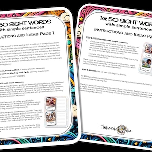 Sight Words Flashcards: First 50 High Frequency Words - Etsy