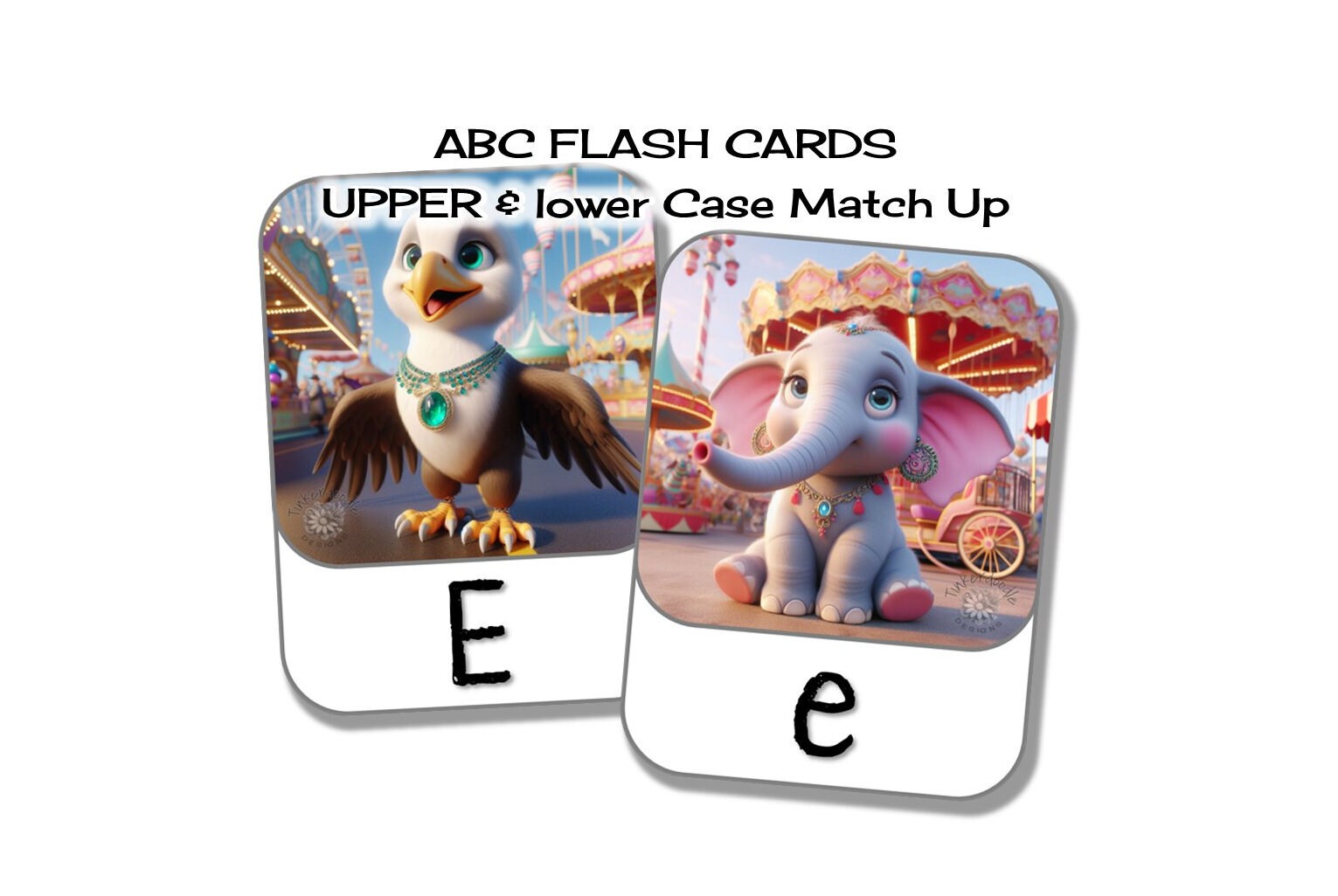 ABC Flashcards, Upper and Lower Case Match Up - Etsy