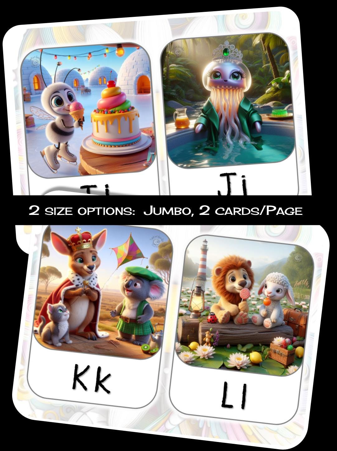 ABC Alphabet Flash Cards | Preschool Reading Game - Etsy