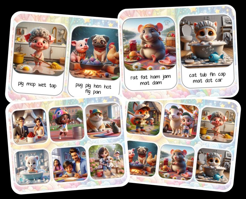 Phonics CVC Words Flashcards - Etsy