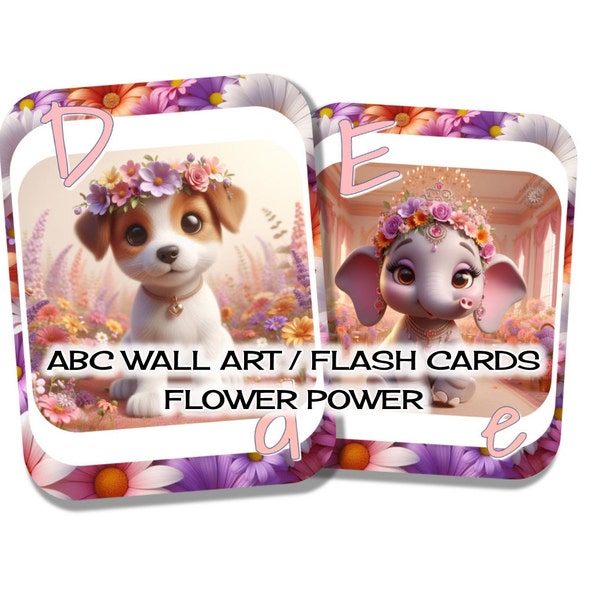 Giant Alphabet Flash Cards - Etsy