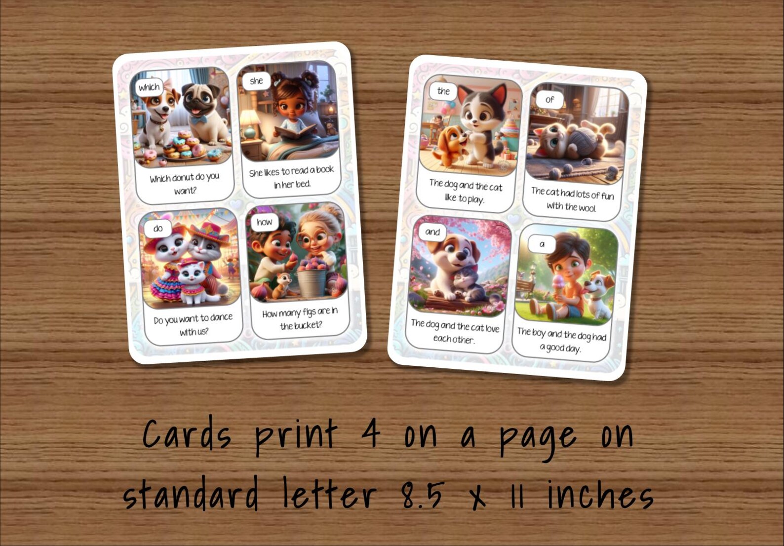 Sight Words Flashcards: First 50 High Frequency Words - Etsy