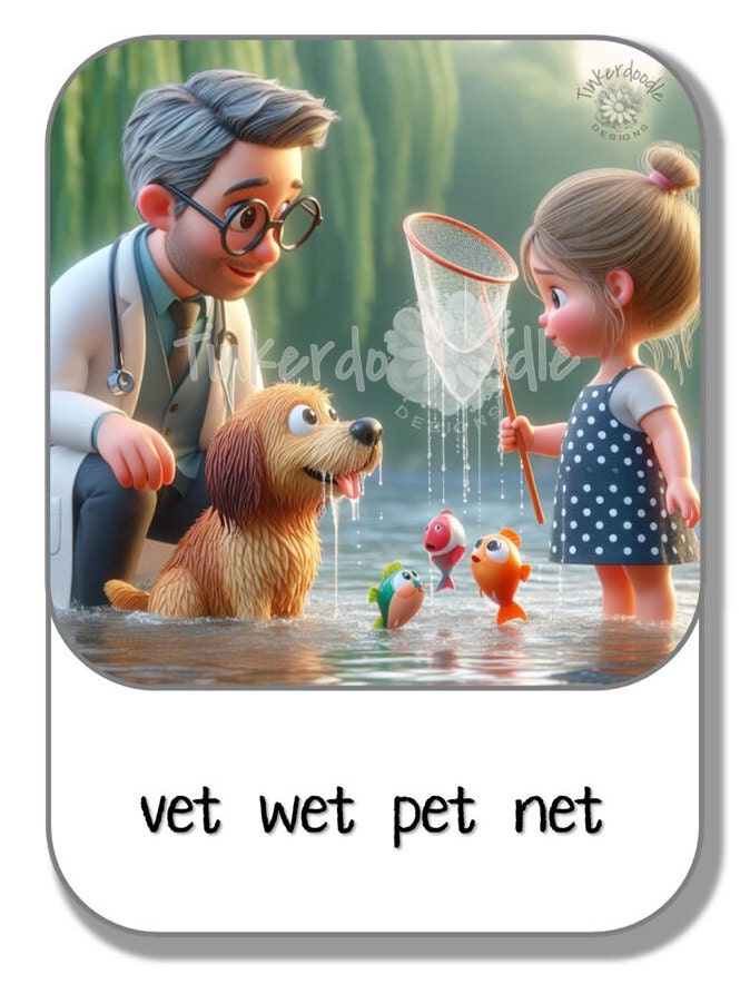 Phonetic CVC Short Vowel Story Prompt Flashcards. - Etsy