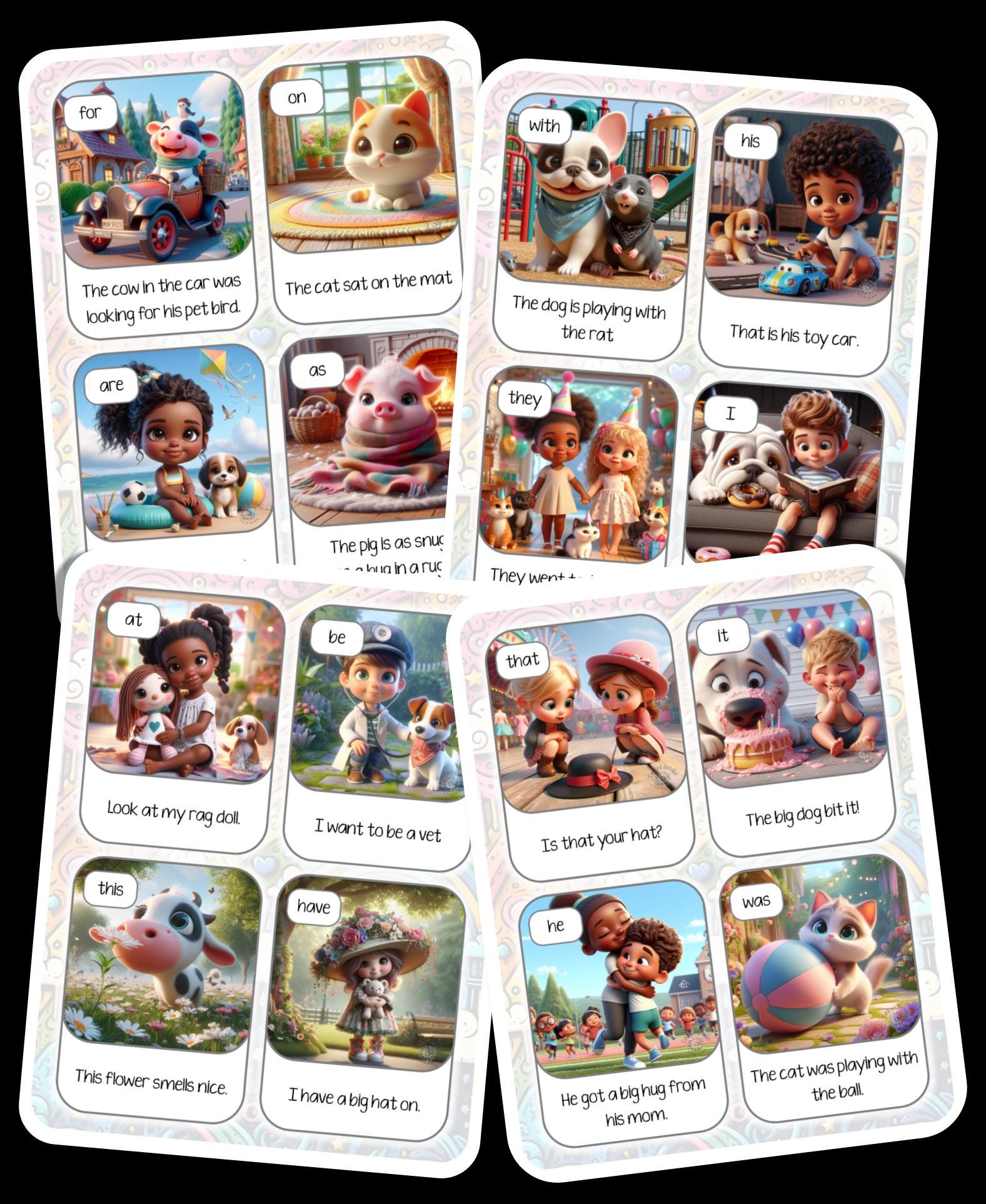 Sight Words Flashcards: First 50 High Frequency Words - Etsy