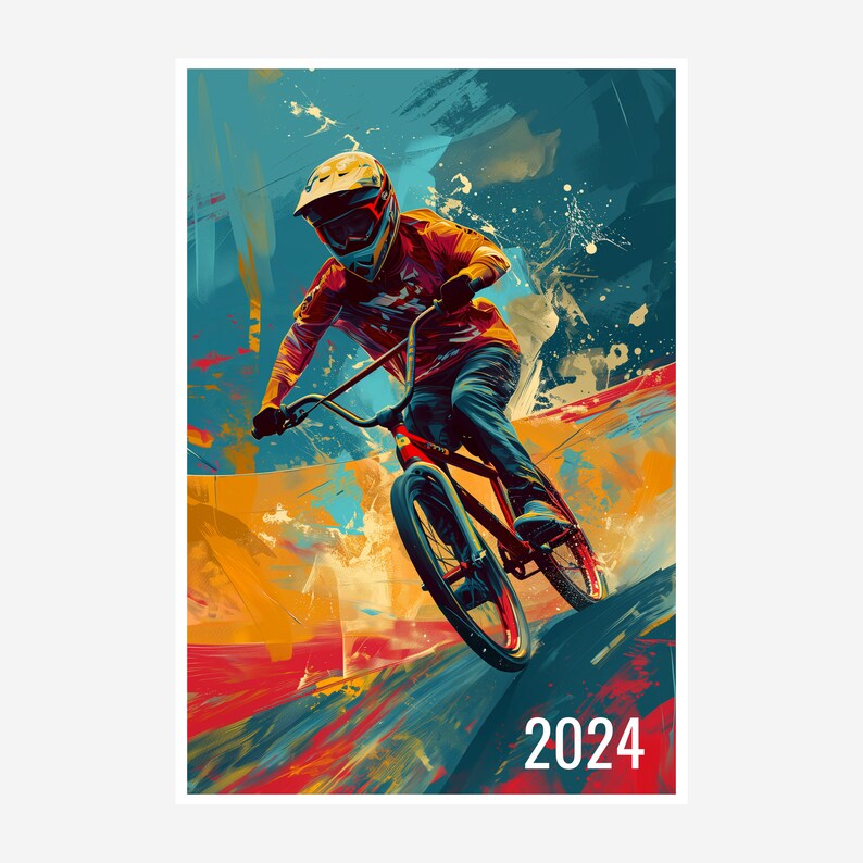 BMX Poster, Competition, 2024, High Quality Photo, Artistic Print ...