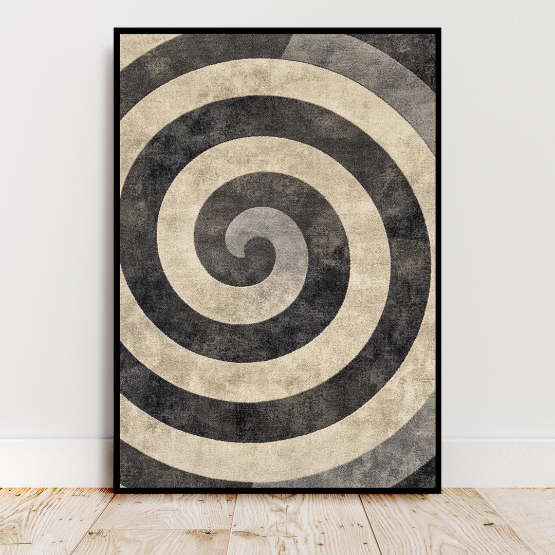 Vintage Hypnotic Spiral Poster - Etsy