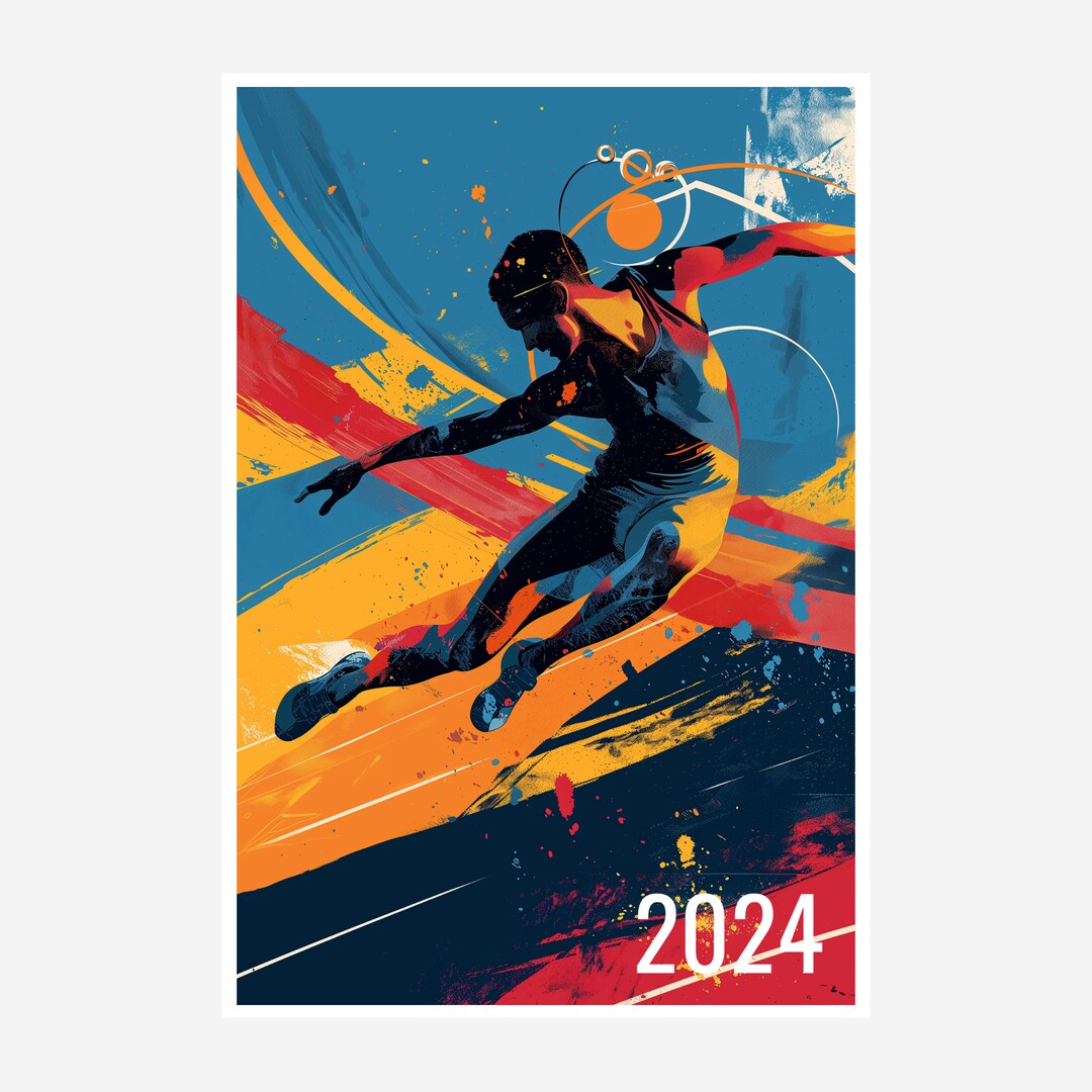 Track and Field Poster, Competition, 2024, High Quality Photo, Artistic ...