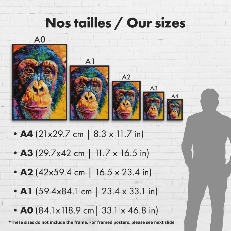 Chimpanzee Pop Art Poster - Etsy