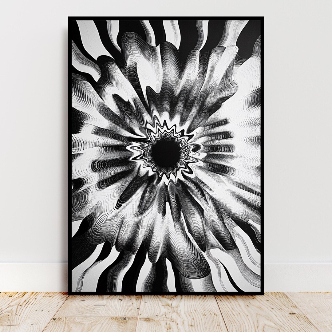 Hypnotic Waves Abstract Art Poster - Etsy