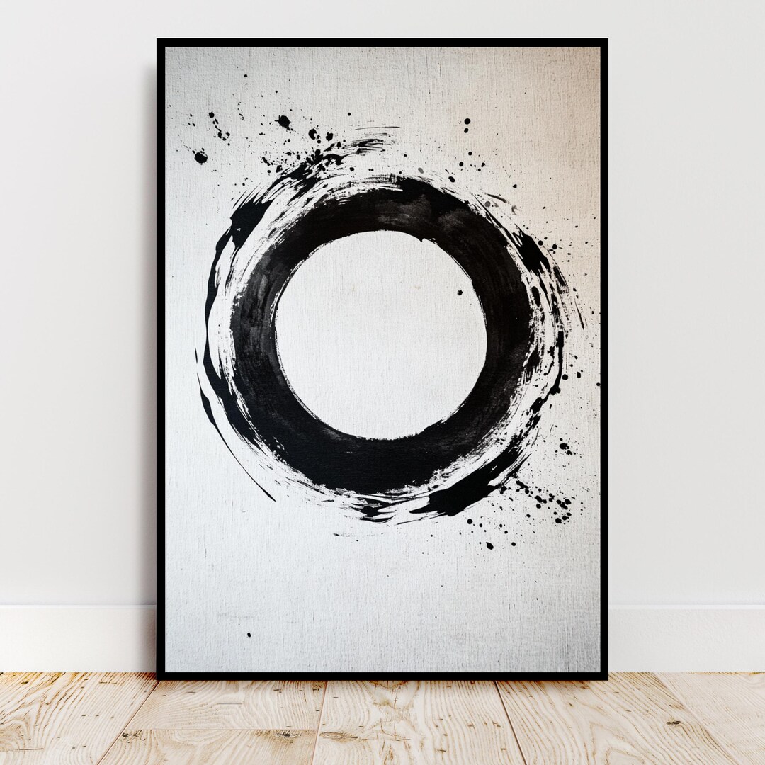 Abstract Zen Circle Brush Stroke Poster - Etsy France
