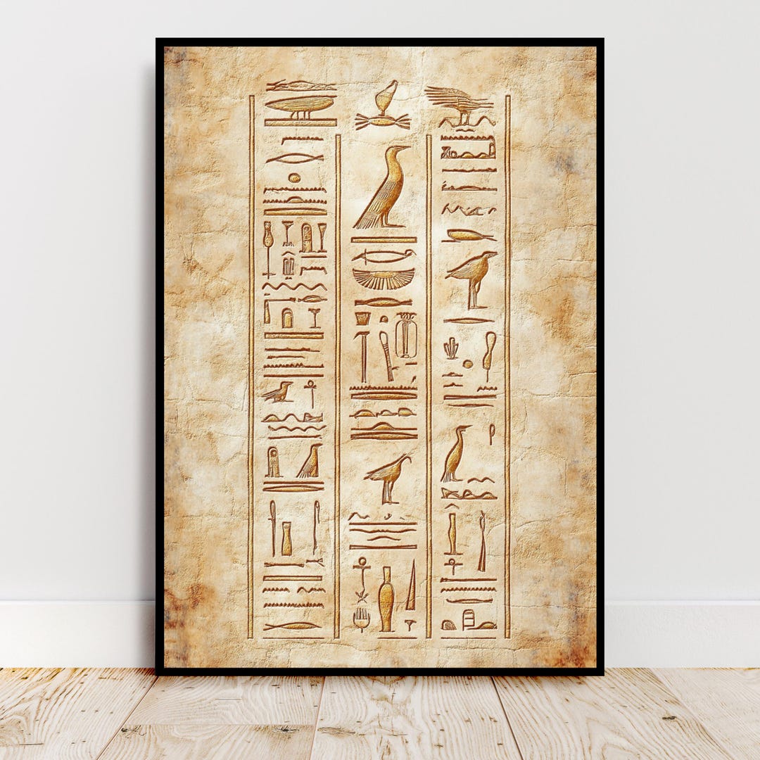 Ancient Egyptian Hieroglyphics Poster - Etsy